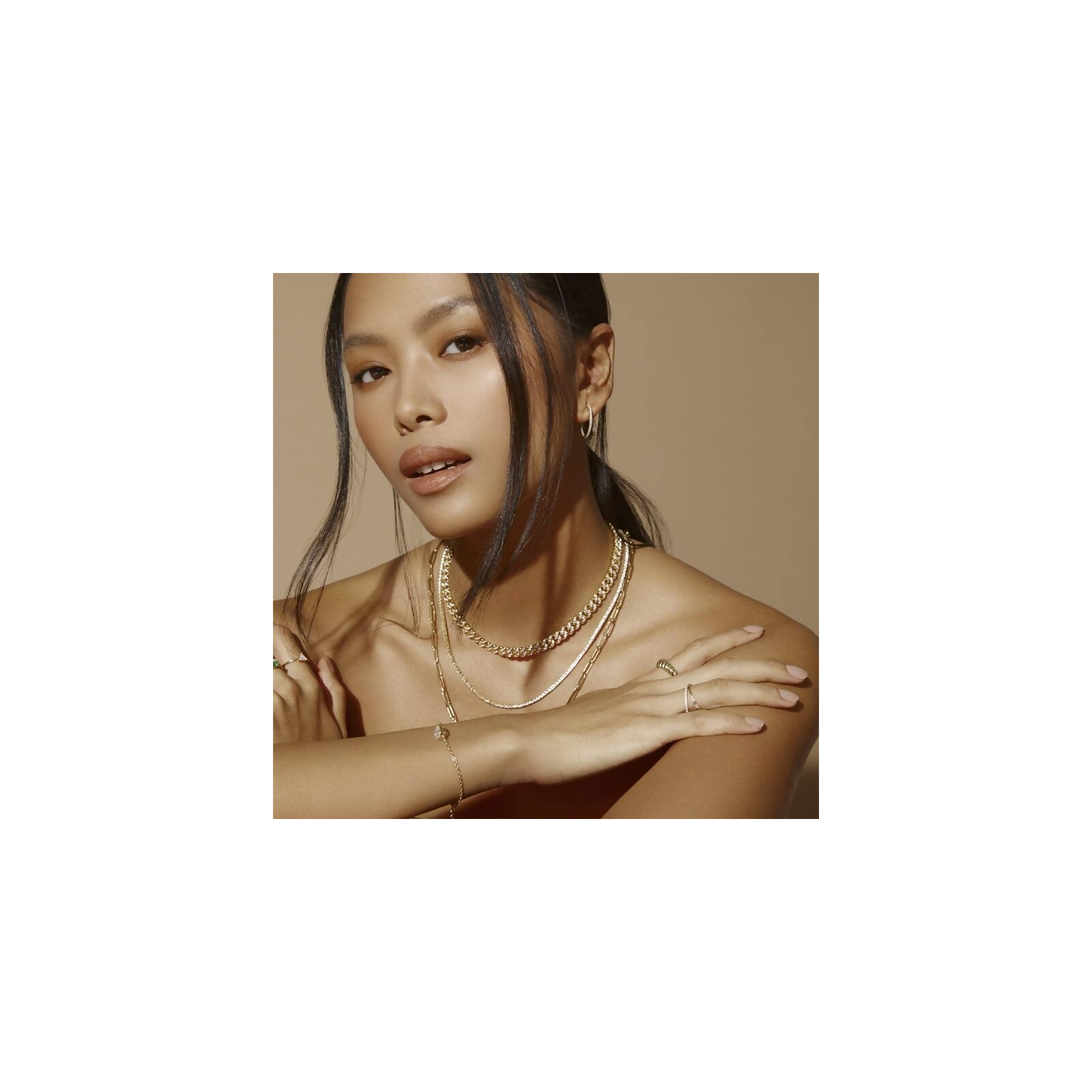 SELENA – Pave Cuban Link Chain | Layered Jewelry