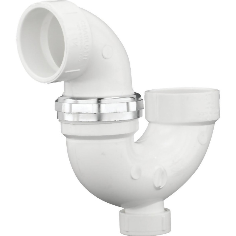Charlotte Pipe 1-1/2 In. White PVC P-Trap with Union PVC 00709X 0600HA ...