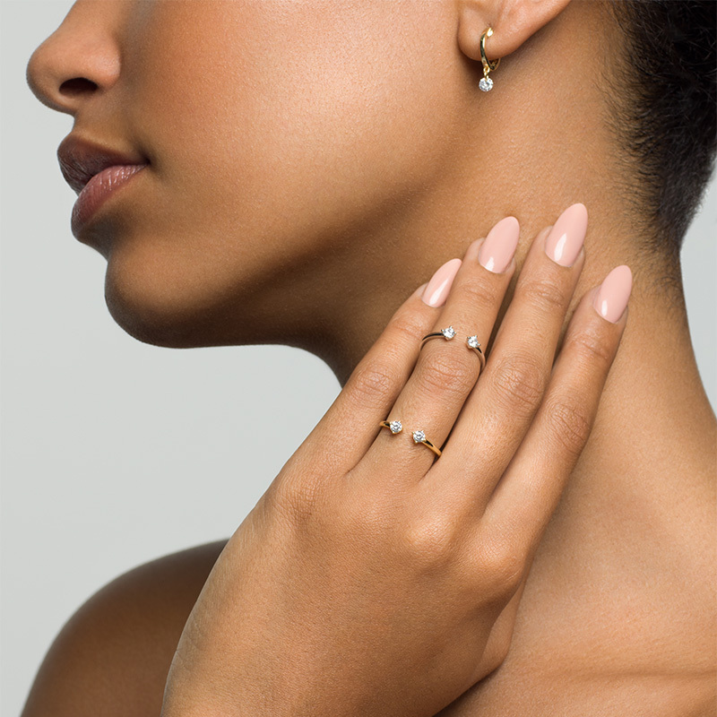 NICOLE - Double Solitaire Ring | Layered Jewelry