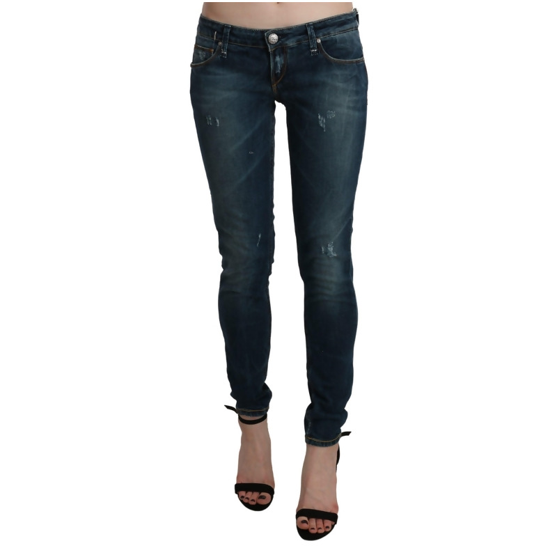 Acht Blue Washed Low Waist Skinny Denim Jeans PAN71225 from Azura ...
